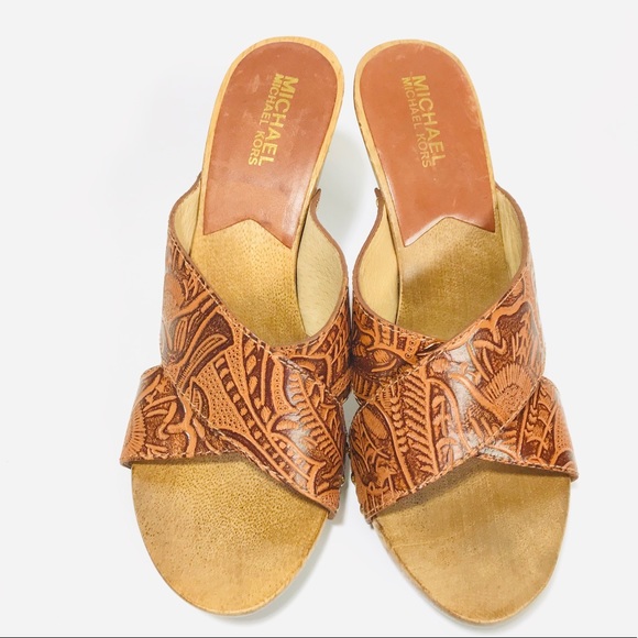 MICHAEL Michael Kors | Shoes | Michael Kors Embossed Leather Clogs ...